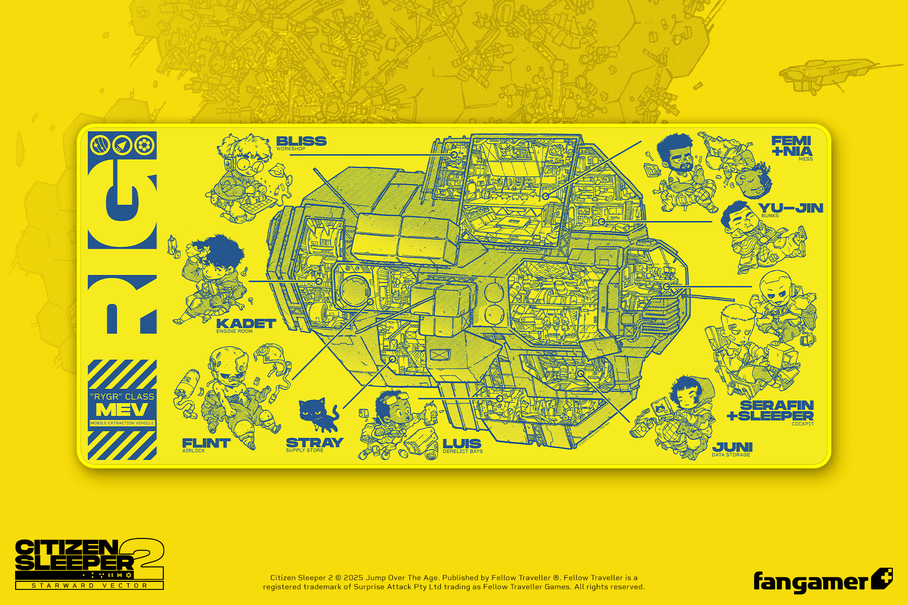 Citizen Sleeper - Rig Cross-Section Desk Mat - Fangamer Europe
