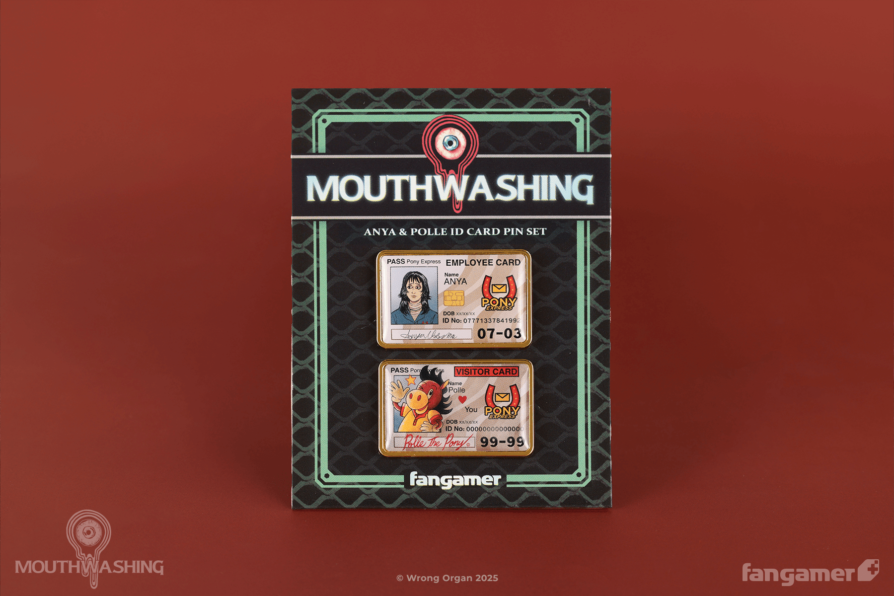 MOUTHWASHING - Anya and Polle ID Card Pin Set - Fangamer Europe