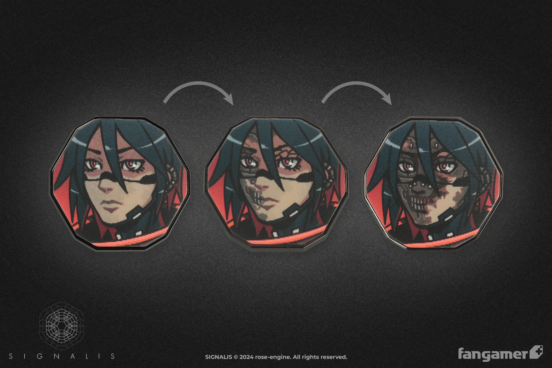 SIGNALIS - Corruption Lenticular Pin - Fangamer Europe